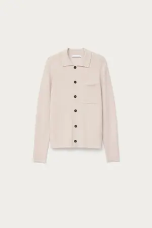 Iris Von Arnim Cashmere Cardigan Winston Pocket - Alabaster