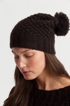 Iris Von Arnim Cashmere-silk Hat Allira - Chocolate