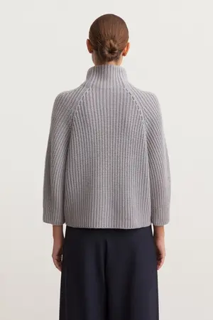 Iris Von Arnim Stonewashed Cashmere Cardigan Fallou Zip