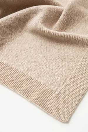 Iris Von Arnim Cashmere Plaid Babydecke - Oatmeal