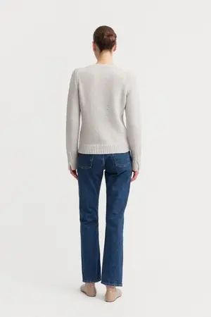 Iris Von Arnim Cashmere Sweater - BELIA Chalk