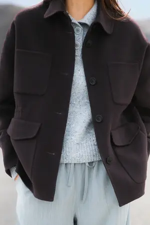 Iris Von Arnim Doubleface Jacket Danessa - Chocolate