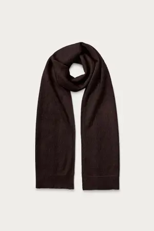 Iris Von Arnim Brushed Cashmere Scarf Belmont Small - Chocolate