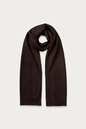 Iris Von Arnim Brushed Cashmere Scarf Belmont Small - Chocolate