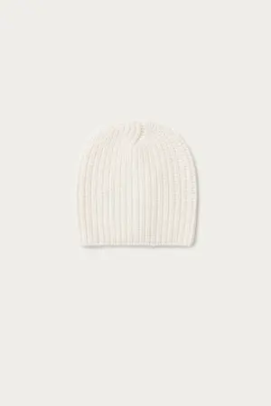 Iris Von Arnim Stonewashed Cashmere Beanie Ameel - Ecru
