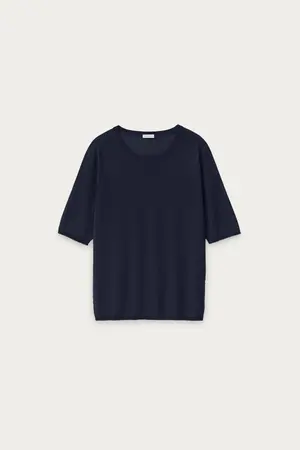 Iris Von Arnim Superfine Cashmere T-shirt Lily - Ocean