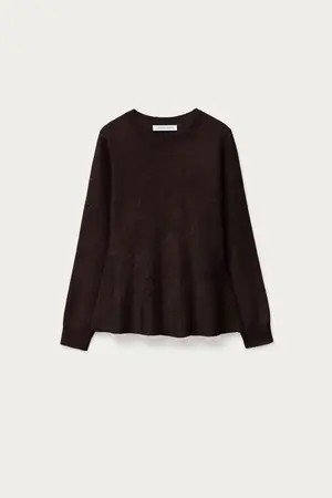 Iris Von Arnim Brushed Cashmere Sweater Kaylin - Chocolate