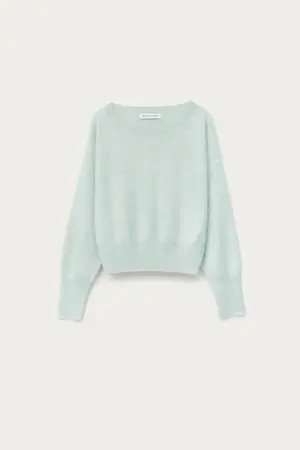 Iris Von Arnim Brushed Cashmere Sweater Kenzie - Glacier