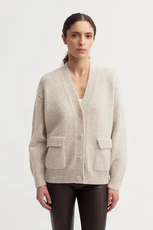 Iris Von Arnim Wool-cashmere Cardigan Talisa - Alabaster
