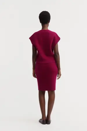 Iris Von Arnim Cashmere-silk Skirt Dabella - Ruby