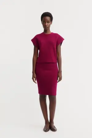 Iris Von Arnim Cashmere-silk Skirt Dabella - Ruby