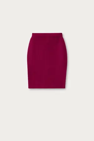 Iris Von Arnim Cashmere-silk Skirt Dabella - Ruby