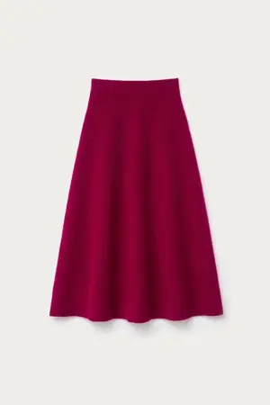 Iris Von Arnim Cashmere-silk Skirt Danea - Ruby