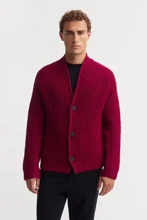 Iris Von Arnim Cashmere Cardigan Leighton - Ruby