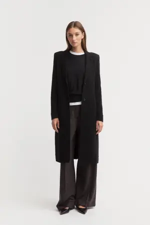 Iris Von Arnim Cashmere-silk Coat Davinia - Black