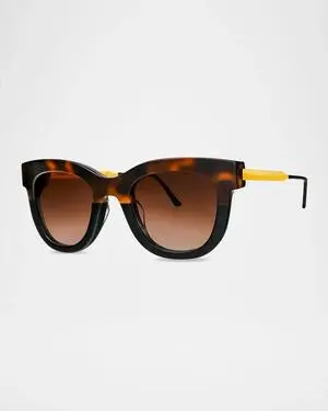 Thierry Lasry Sexxxy 50mm Cat-eye Sunglasses - Black/brow