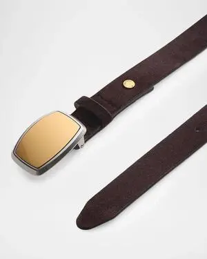 Rag & Bone Wyatt Leather Slim Belt - Dccsd