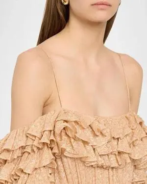 Ulla Johnson Persephone Off-the-shoulder Gown - Cosmos