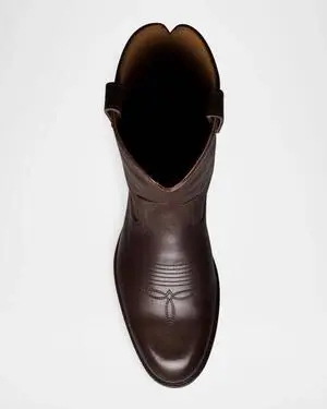 Allen Edmonds Apos;s Full-grain Leather Western Boots - Dark Brown