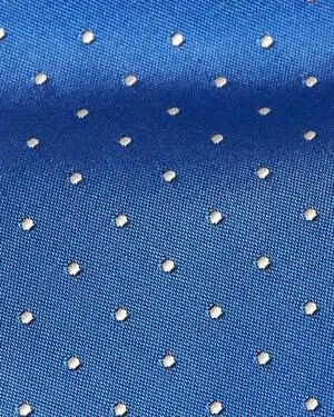 Ralph Lauren Purple Label Apos;s Peau De Soie Silk Pindot Tie - Blue