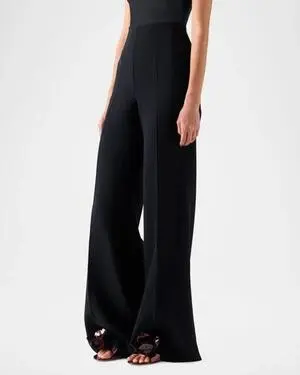 Akris Fiyuki Double-face Wool-blend Wide-leg Pants