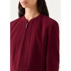 Akris Klaus Stitched Wool Crepe Double-face Short Jacket