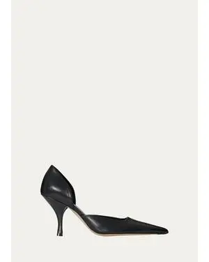 THE ROW Delfine D'orsay Pumps - Black
