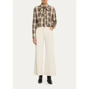 HAIKURE Clara Cropped Wide-leg Jeans