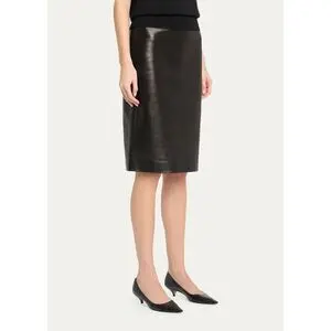 THE ROW Larco Leather Skirt