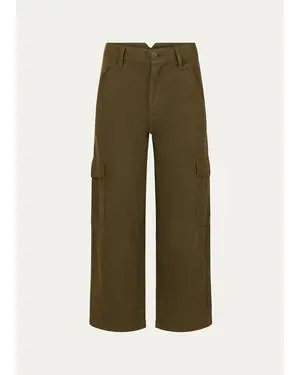 AMO Colette Cropped Cargo Pants - Marsh