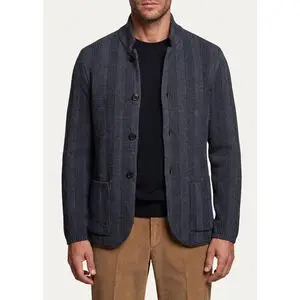 MAURIZIO BALDASSARI Virgin Wool-blend Knit Jacket