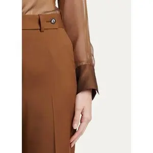 Kiton High-rise Wool Wide-leg Pants