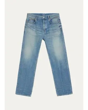Saint Laurent Medium-wash Denim Straight-leg Jeans