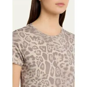 L'AGENCE Ressi Short-sleeve Leopard Tee