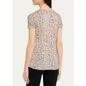 L'AGENCE Ressi Short-sleeve Leopard Tee