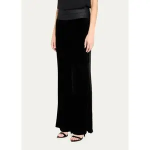L'AGENCE Prudence Velvet Wide-leg Pants