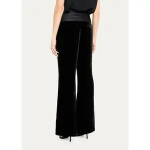 L'AGENCE Prudence Velvet Wide-leg Pants