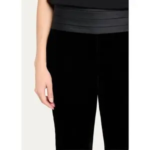 L'AGENCE Prudence Velvet Wide-leg Pants