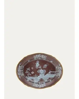 GINORI 1735 Floral Oval Porcelain Platter - Brown Multi
