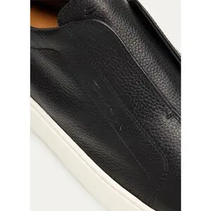 Santoni Visctory Leather Slip-on Sneakers