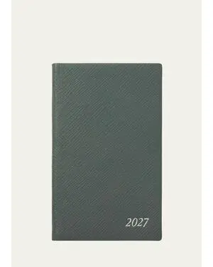 Smythson 2027 Panama Leather Weekly Agenda With Pocket - Green