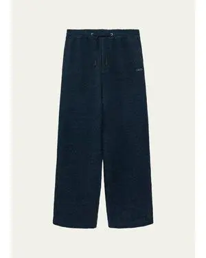 Loewe Textured Drawstring Trousers - Blue