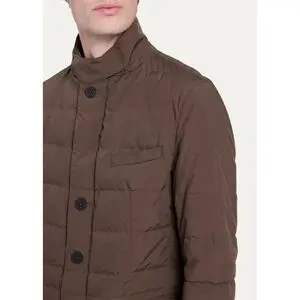 Herno Quilted Stand-collar Jacket - Brown