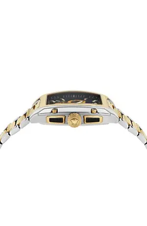 Versace Dominus Chronograph Tonneau Two-tone Bracelet Watch