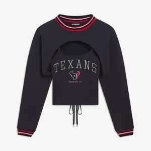 OFF SEASON Houston Texans Fleece Shrug Cami - Navy