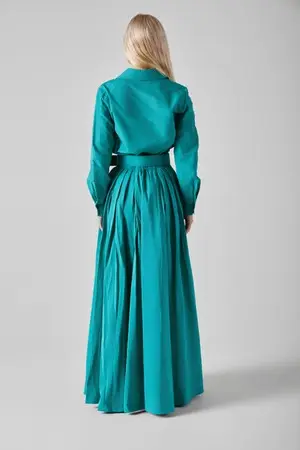 LE FAFO Taffeta Shirt & Skirt Suit