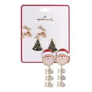HALLMARK 3-pair Earring Setsanta