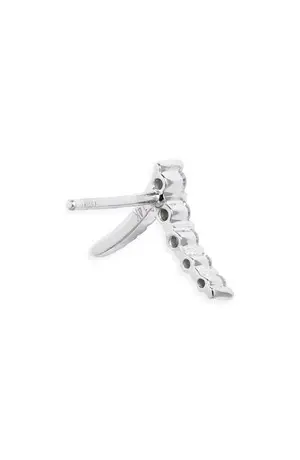 Meira T 14k Gold Diamond Chevron Stud Earrings