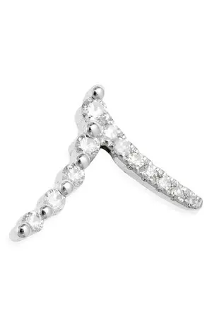 Meira T 14k Gold Diamond Chevron Stud Earrings