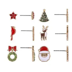 HALLMARK 6-pair Christmas Earring Setsanta